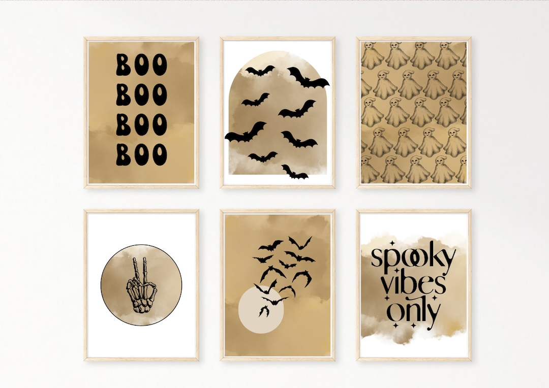 Halloween Art Bundle Set, Halloween Poster Printable Halloween Gallery ...