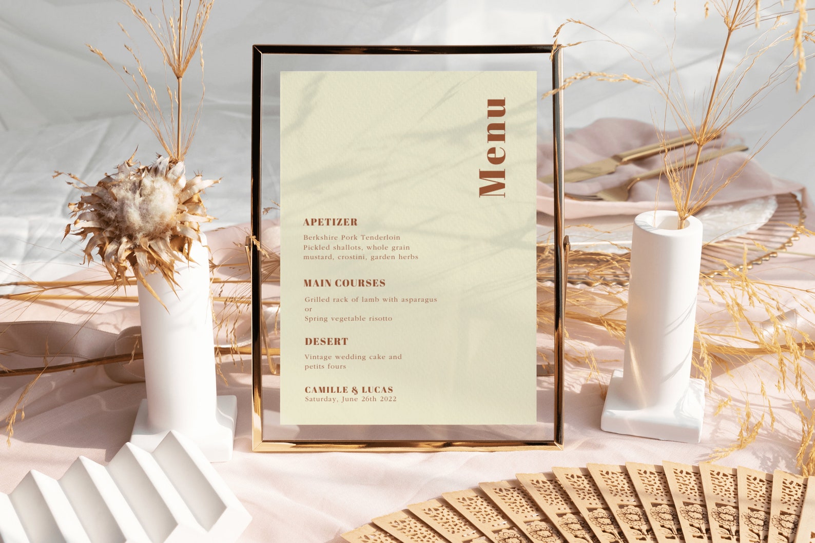 Retro Wedding Menu, 70s Inspired Wedding Menu, Colorful Wedding ...