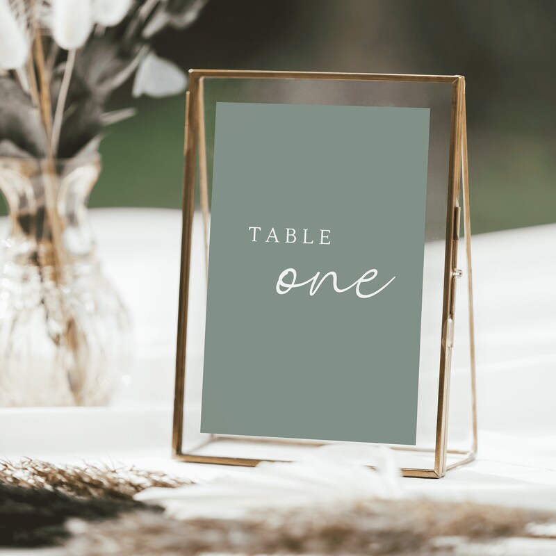 Green Table Number - Etsy