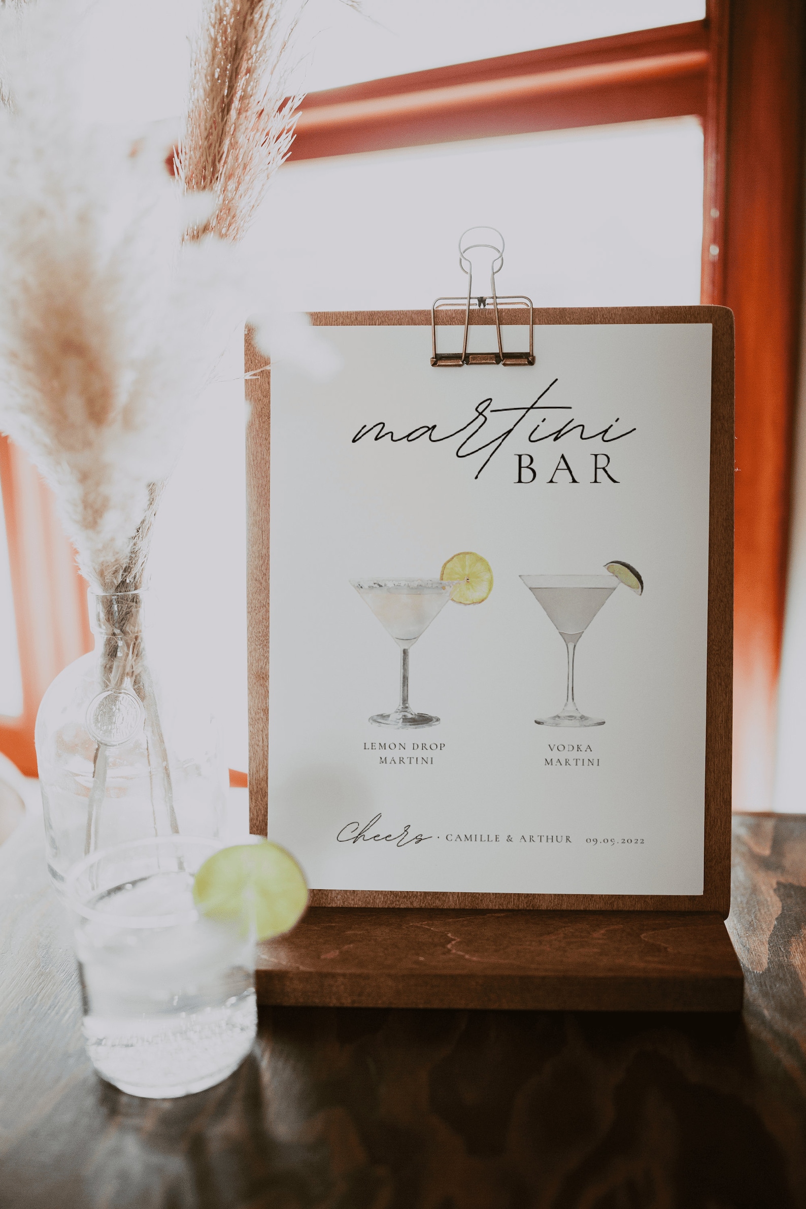 Martini Bar Sign Signature Drink Sign Wedding Bar Sign - Etsy