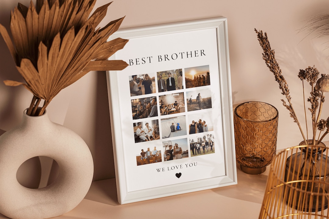 Brother Photo Collage, Best Brother Photo Collage, Best Brother Gift ...