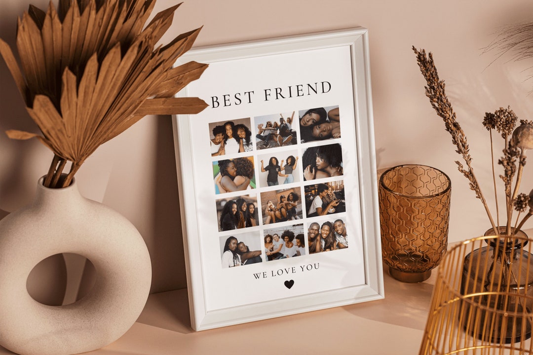 Best Friend Photo Collage, Birthday Gift for Best Friend, Best Friend ...