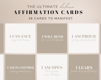 45 Positive Affirmation Card Deck, Vision Board Printables, Cards for ...