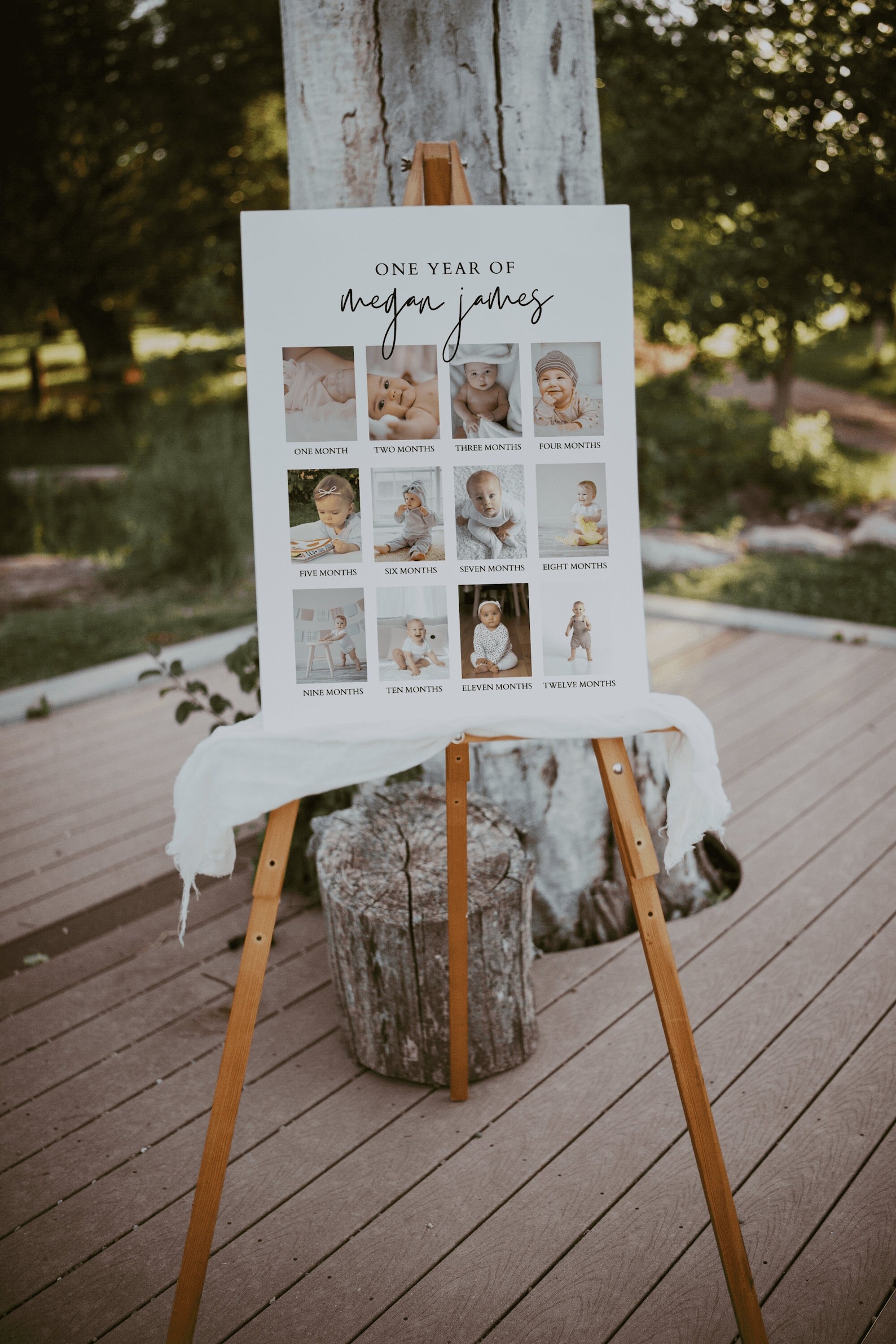 Printable Baby's First Year Photo Poster Template - Etsy