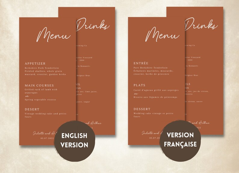 Terracotta Wedding Dinner Menu Template Dinner Menu Template - Etsy Terracotta Wedding Dinner Menu Template Dinner Menu Template - Etsy