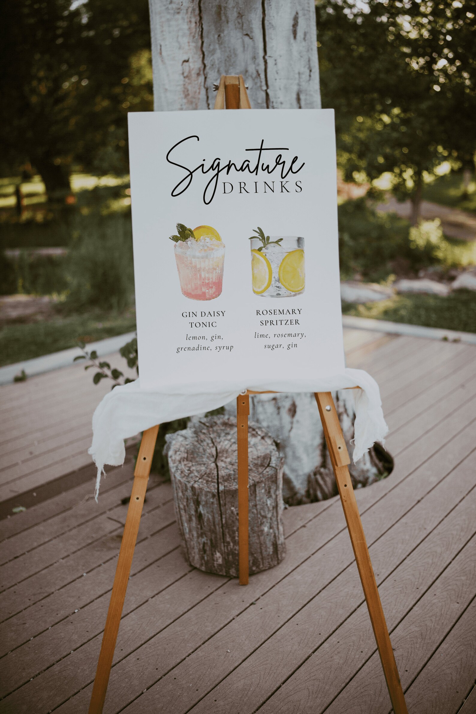 Signature Cocktail Sign Template Signature Drinks Sign - Etsy