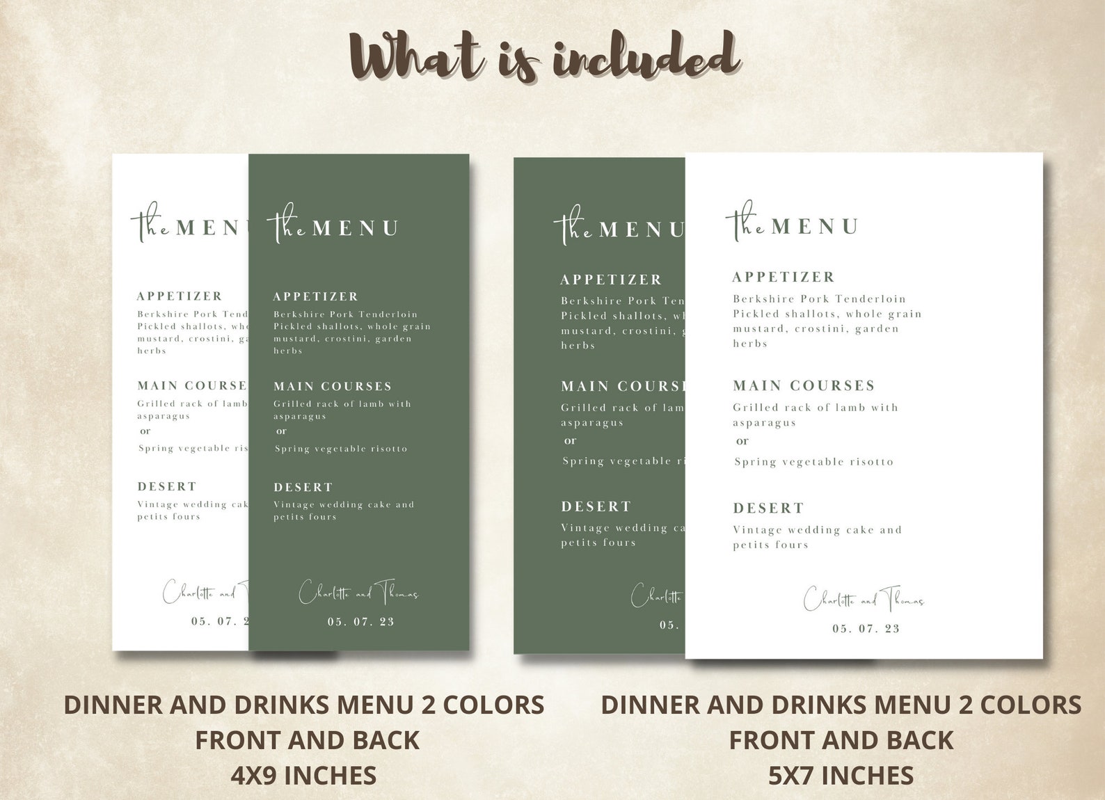 Sage Green Wedding Menu Template Dinner Menu Template Sage - Etsy