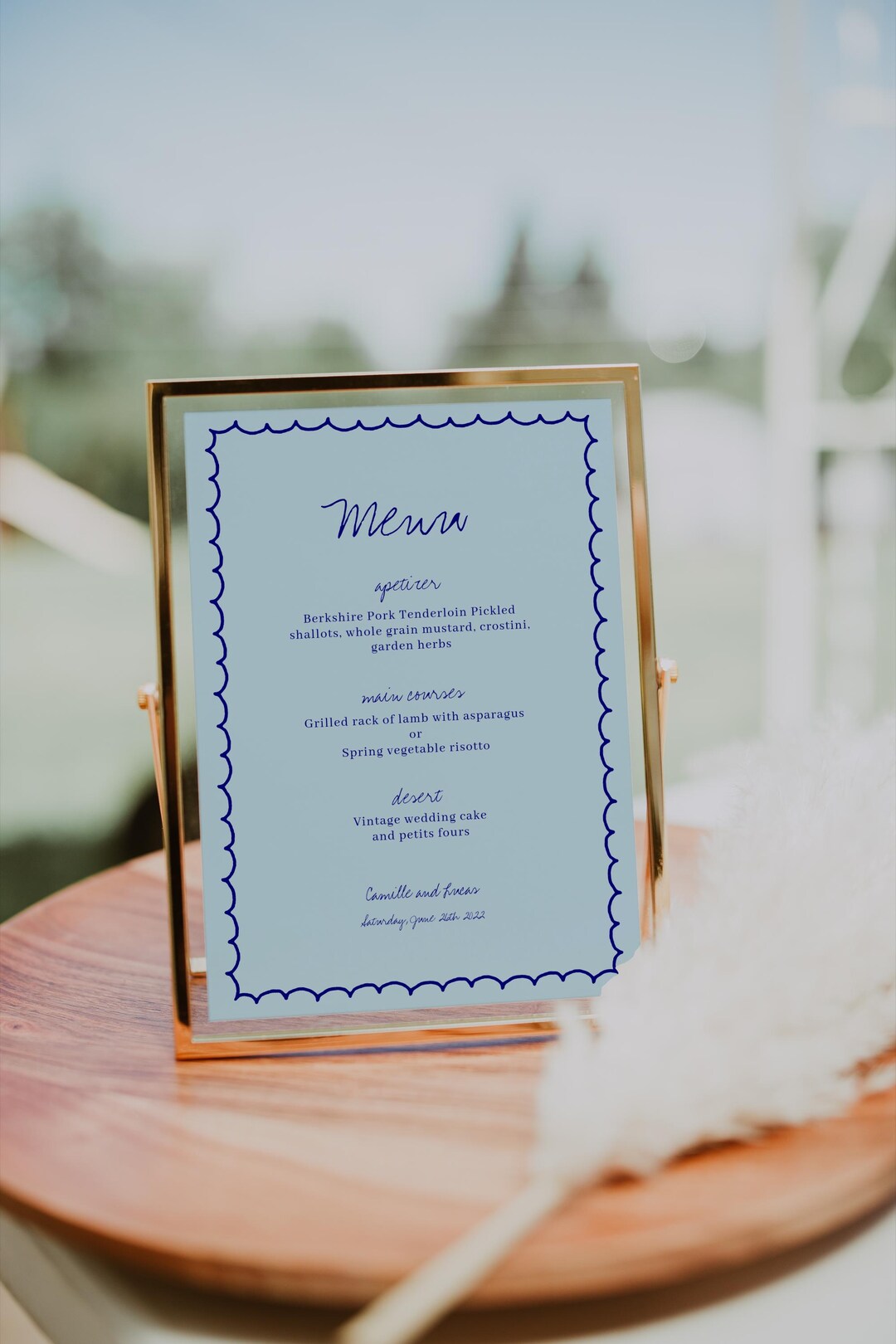 Mediterranean Wedding Menu Template, Coastal Beach Wedding Menu ...