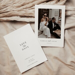 Modern Minimal Save the Date Template Save the Date With - Etsy