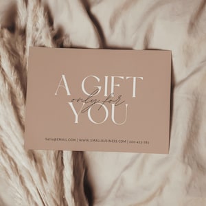 Gift Certificate Template, Minimalist Gift Certificate, Editable Gift ...