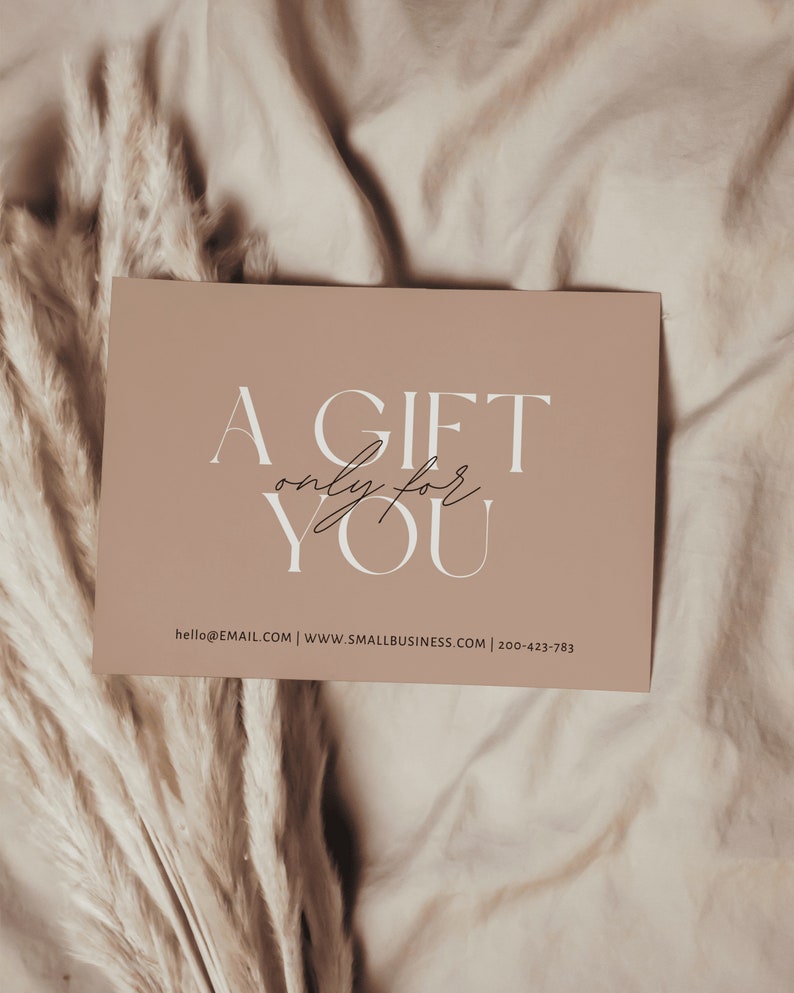 Gift Certificate Template Minimalist Gift Certificate - Etsy