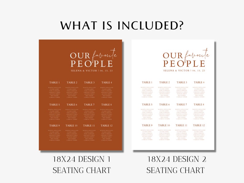 Editable Boho Seating Chart Template Modern Wedding Seating - Etsy