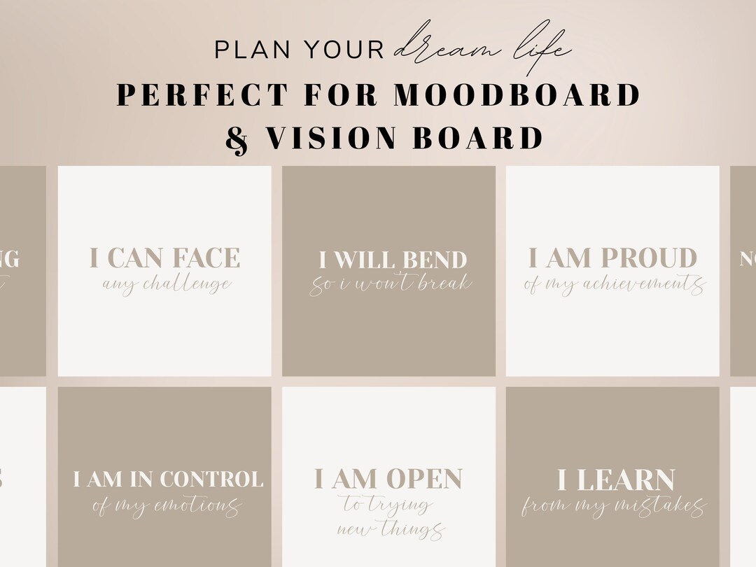 Positive Affirmation Card Deck, Vision Board Printables, Cards for Law ...