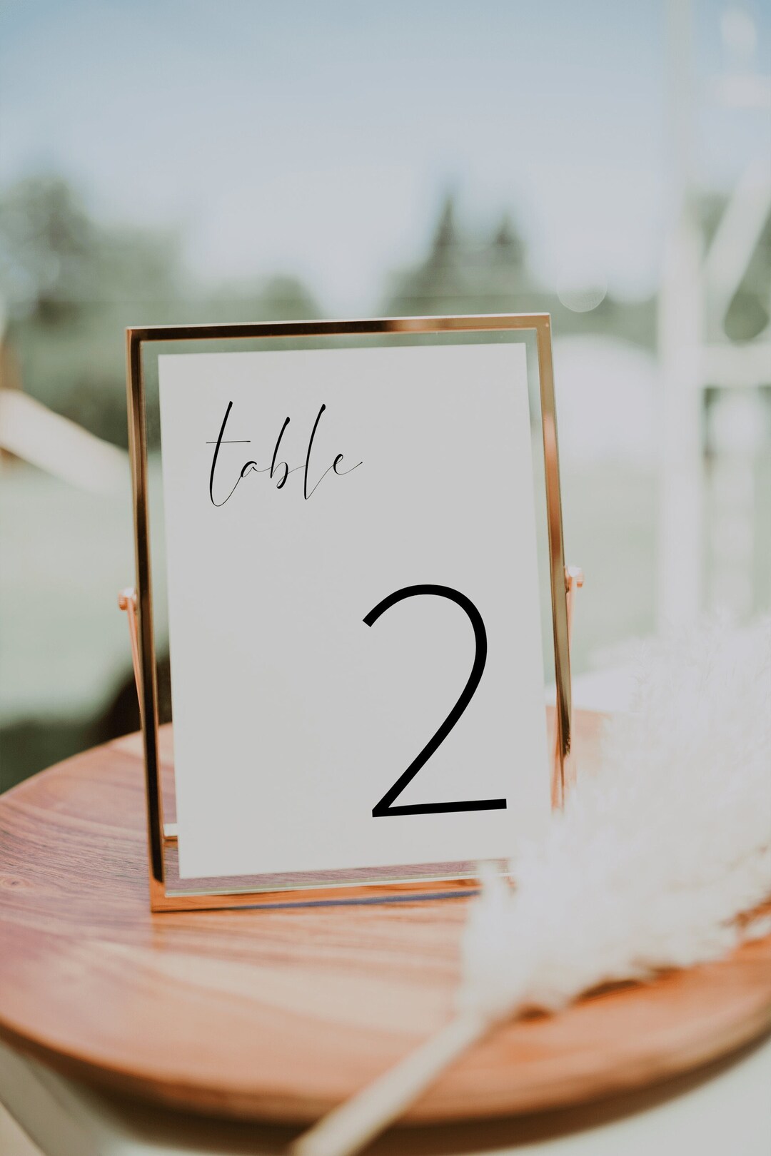 Wedding Table Number Template, Simple Table Numbers, Modern Minimalist ...