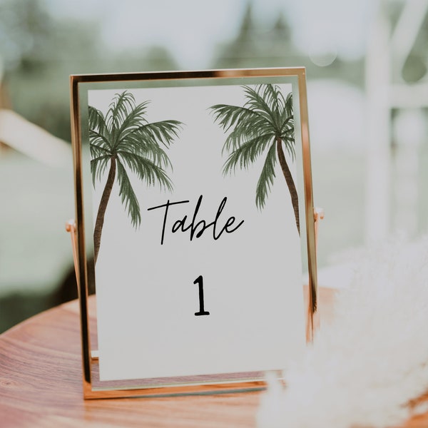 Beach Table Numbers - Etsy