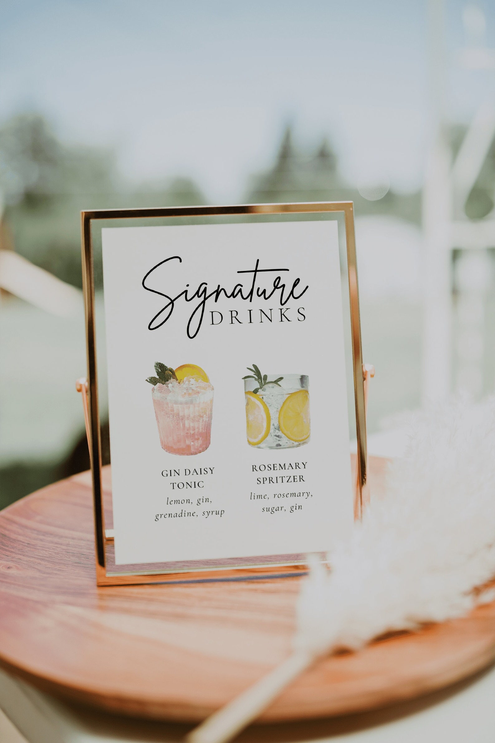 Signature Cocktail Sign Template Signature Drinks Sign - Etsy