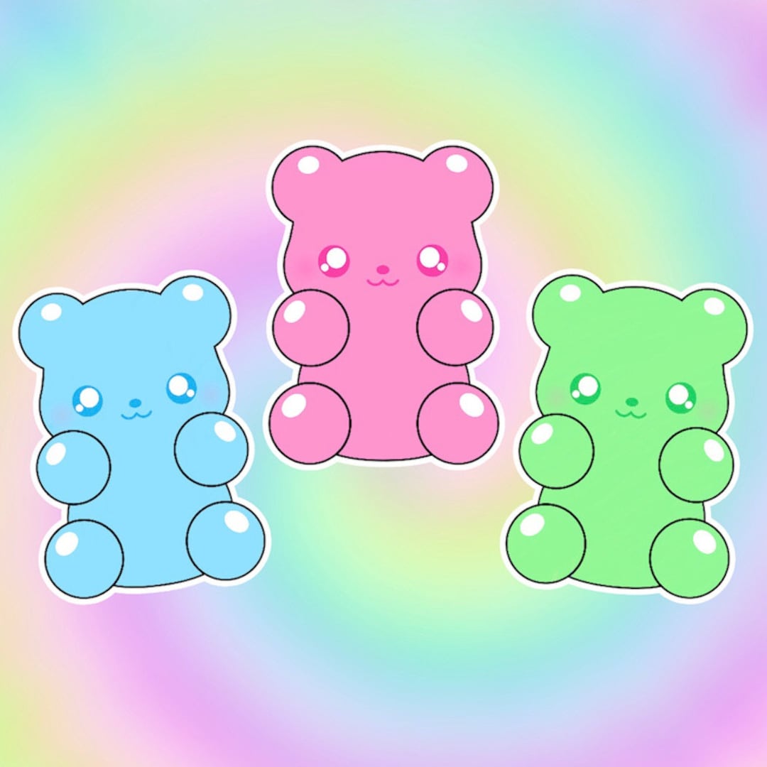 Gummy Bear Sticker Pack Gummy Bear Stickers Y2K Stickers - Etsy