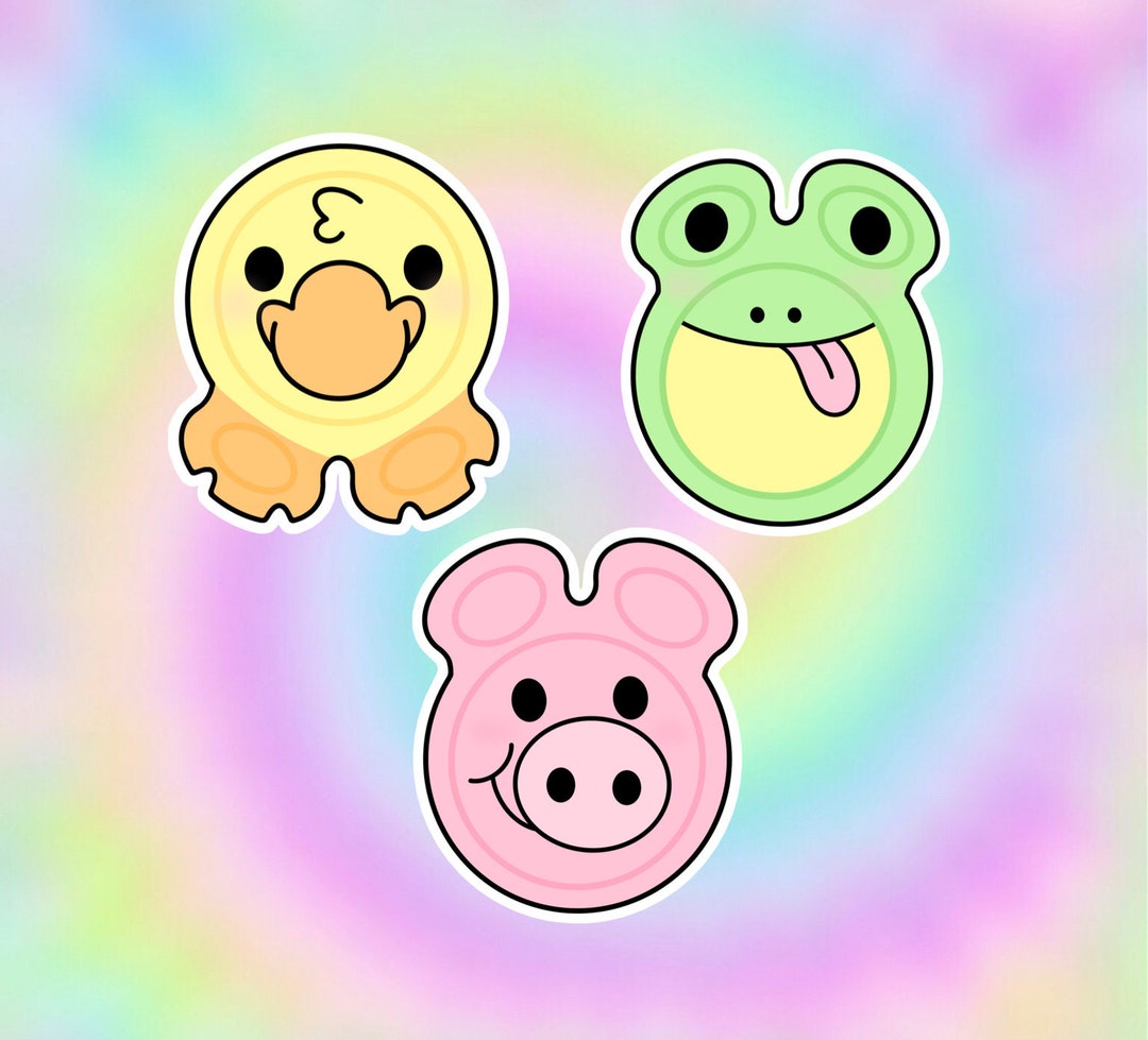 Animal Plate Sticker Pack - Nostalgic Stickers - Kidcore Stickers ...