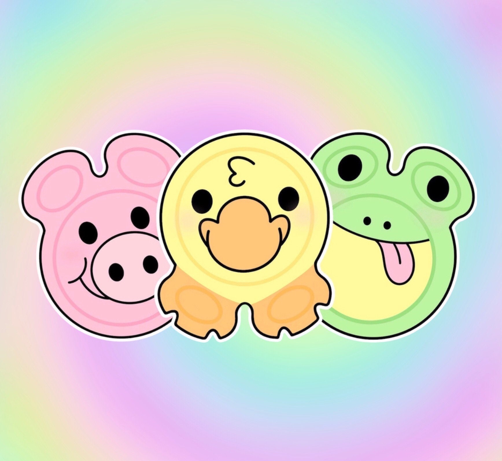 JUMBO Zoo Pals Plates Sticker Pack Nostalgic Stickers - Etsy