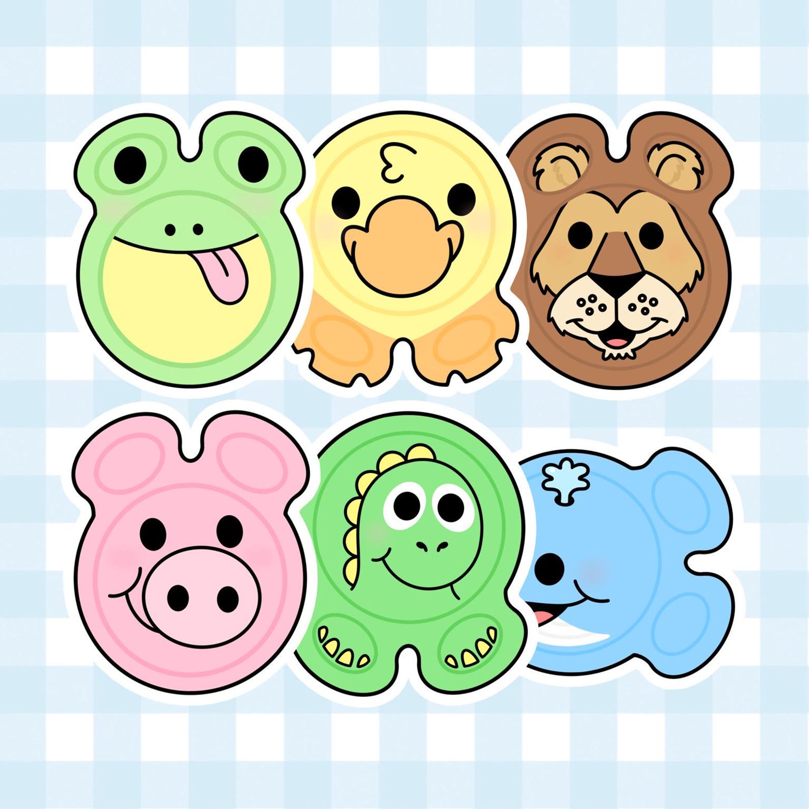 Animal Plate Mystery Sticker Pack - Etsy