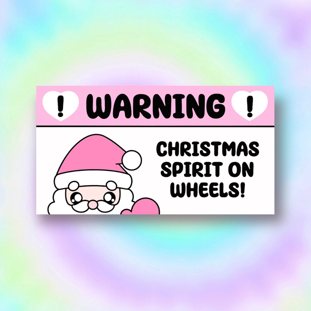 Christmas Spirit on Wheels Bumper Sticker Funny Car Decal - Etsy
