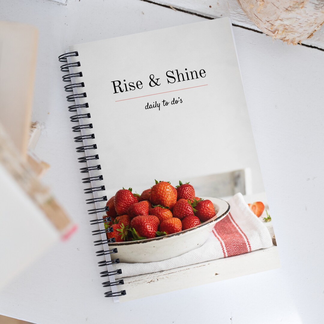 Rise and Shine Daily to Do’s Spiral Notebooks, Soft Cover Journal ...