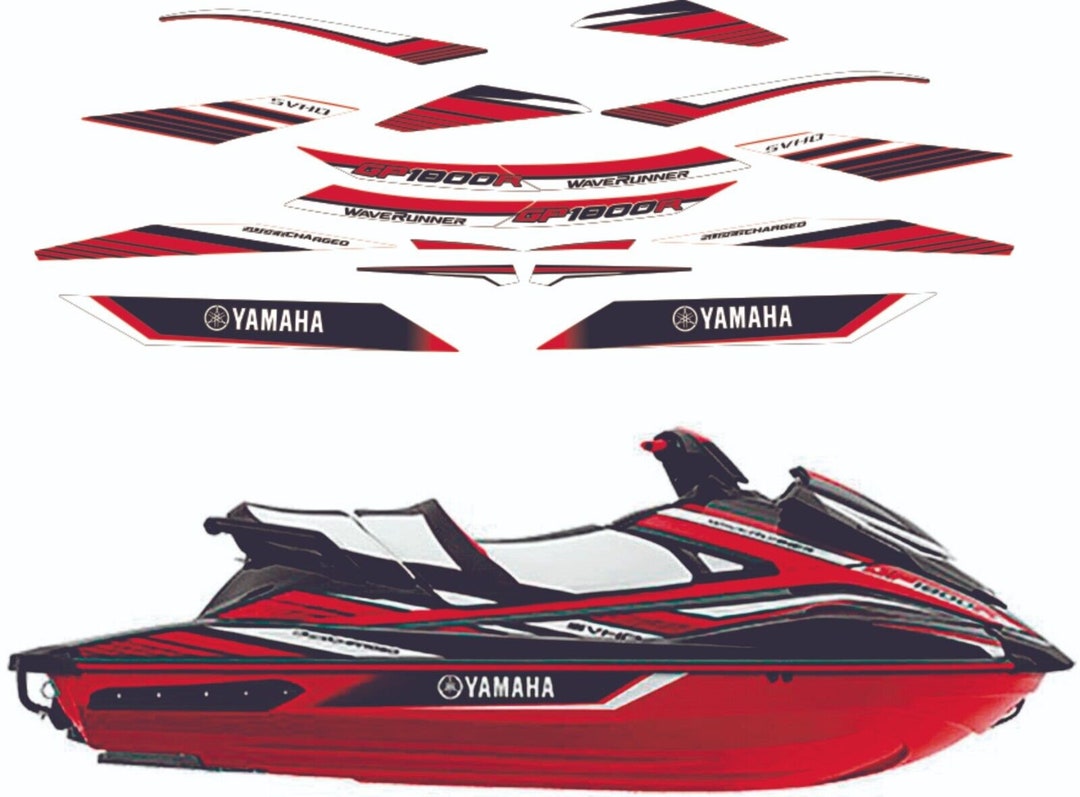 YAMAHA WAVERUNNER GP 1800r Svho 2019 Graphics / Decal / Sticker Kit Red ...