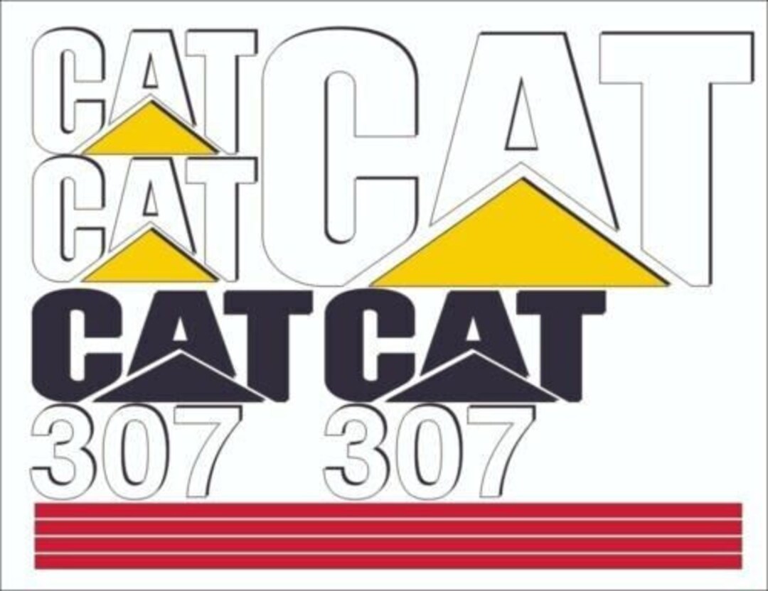 CATERPILLAR 307 Vinyl Decal Set - CAT Construction Equip - Etsy