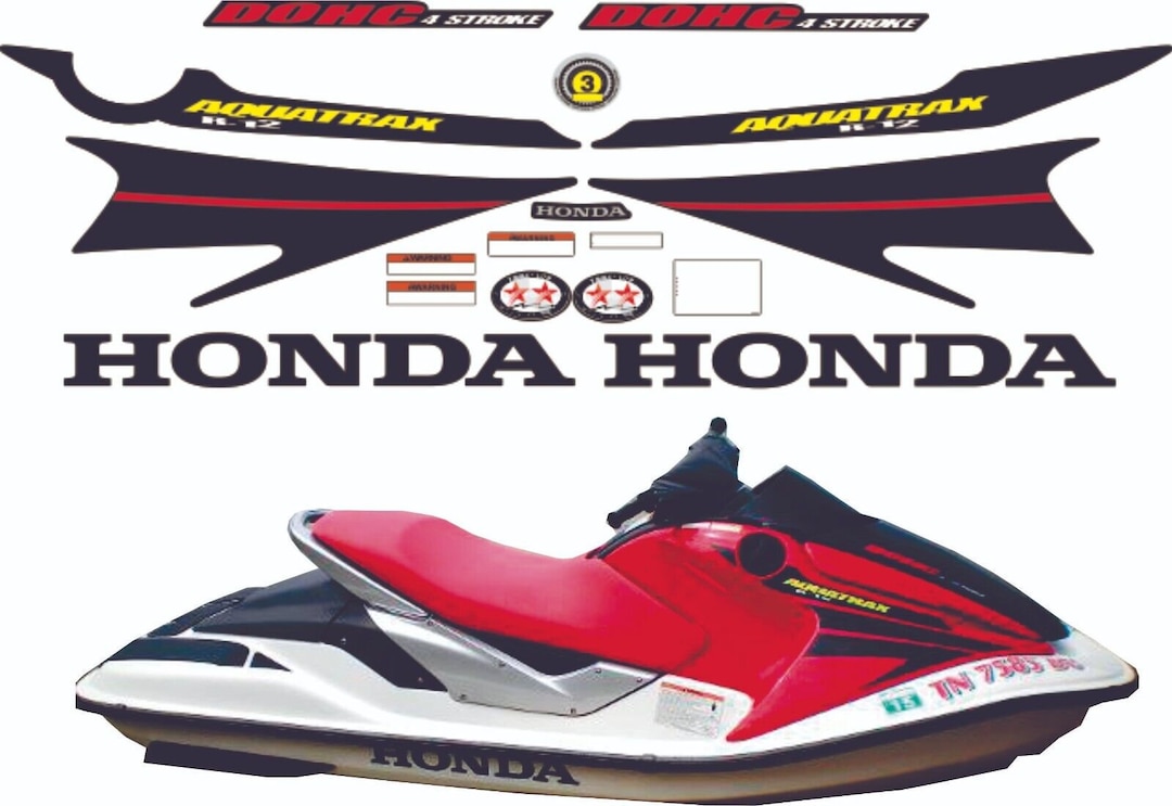 HONDA AQUATRAX R-12 2004-2007 Graphics / Decal / Sticker Kit Red ...