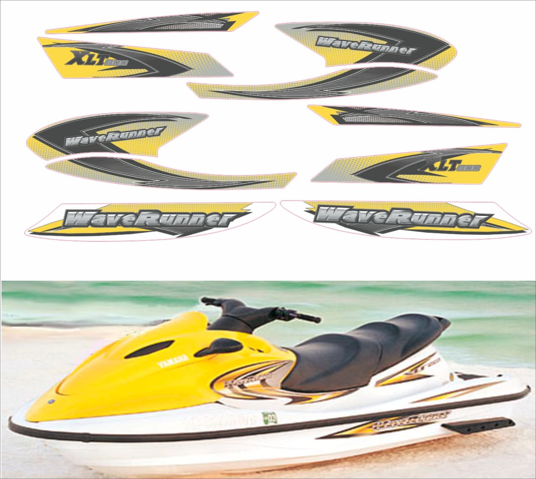 YAMAHA WAVERUNNER XLT 800 2002 Graphics / Decal / Sticker Kit Yellow - Etsy