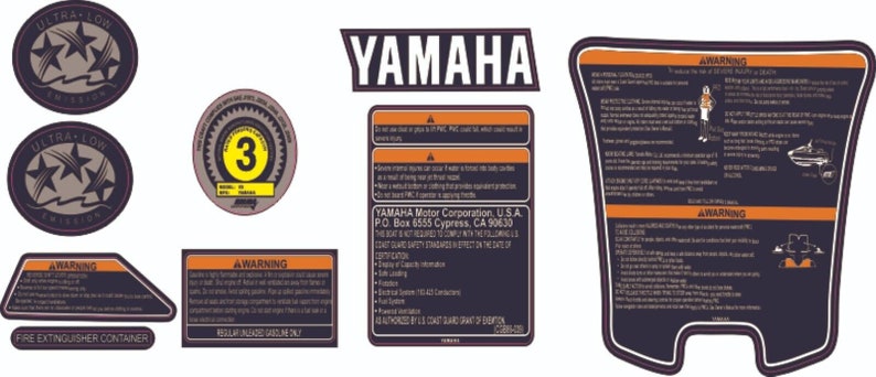 YAMAHA WAVERUNNER VX Deluxe 2005 / 2009 Graphics/ Decal / Sticker Kit ...