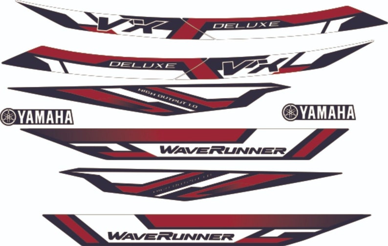 YAMAHA WAVERUNNER VX Deluxe 2019 Ho 1.0 Graphics / Decal / Sticker Kit ...