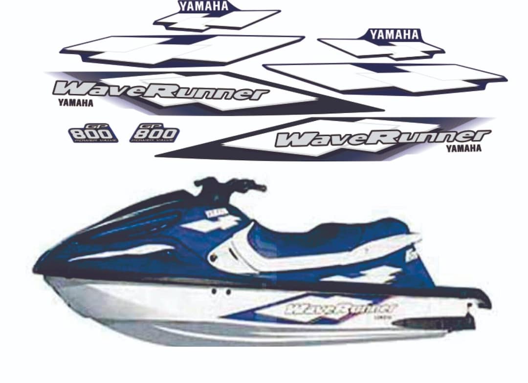 YAMAHA WAVERUNNER GP 800 1999 Graphics / Decal / Sticker Kit Blue - Etsy