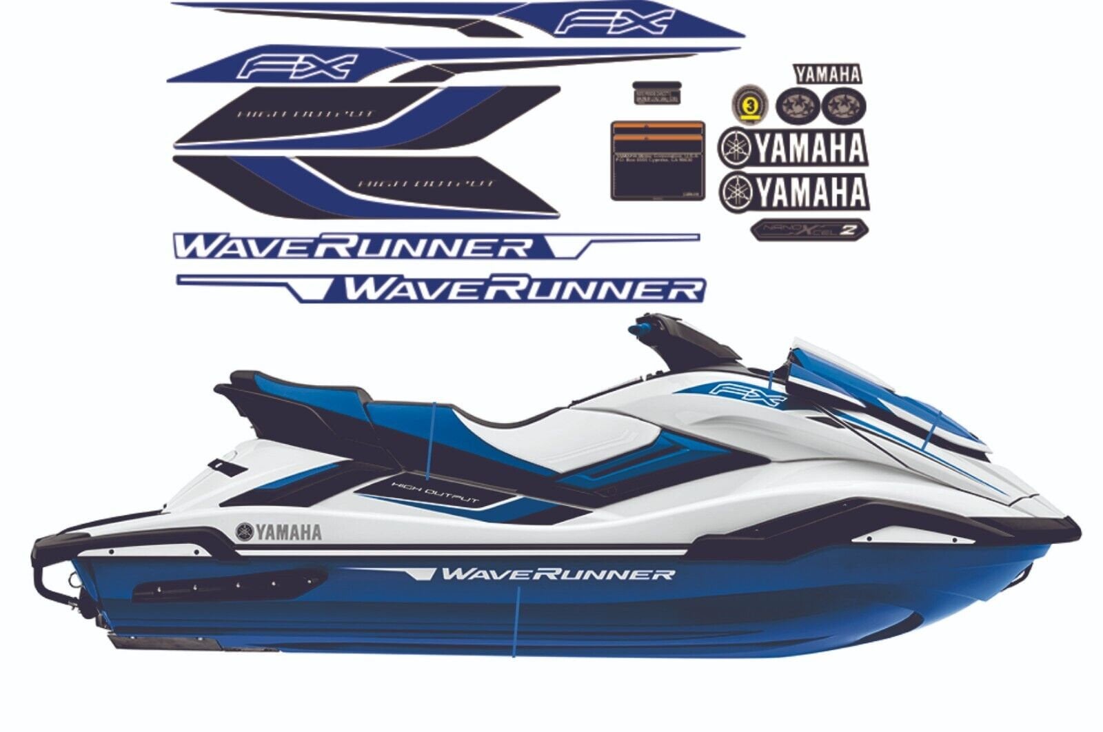 YAMAHA WAVERUNNER FX Ho 2019 Graphics / Decal / Sticker Kit Custom - Etsy