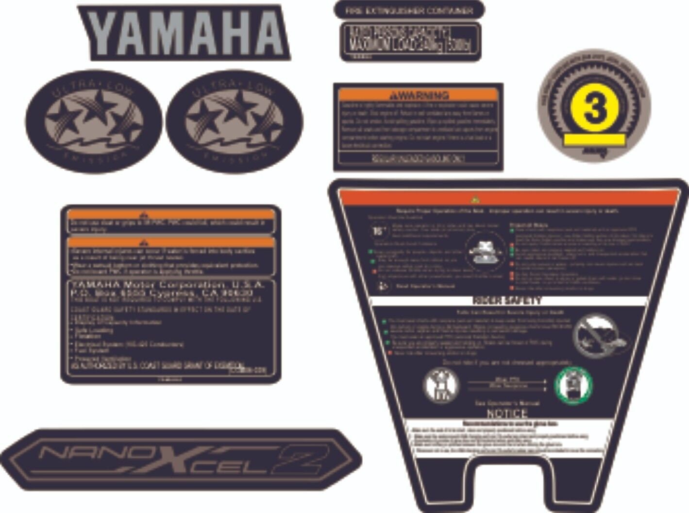 YAMAHA WAVERUNNER FX Svho Limited 2020 Graphics /decal/sticker Kit Blue ...