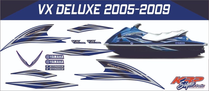 YAMAHA WAVERUNNER VX Deluxe 2005-2009 Graphics / Decal / Sticker Kit ...