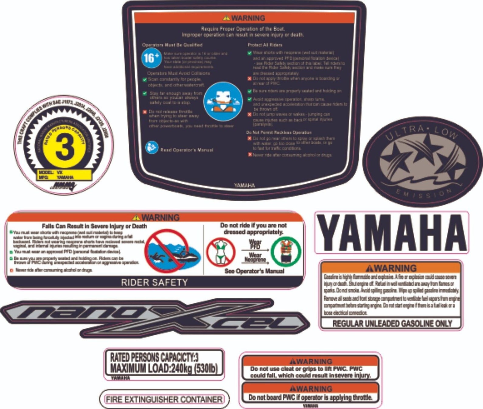 YAMAHA WAVERUNNER VX Limited 2020 Graphics / Decal / Sticker Kit - Etsy