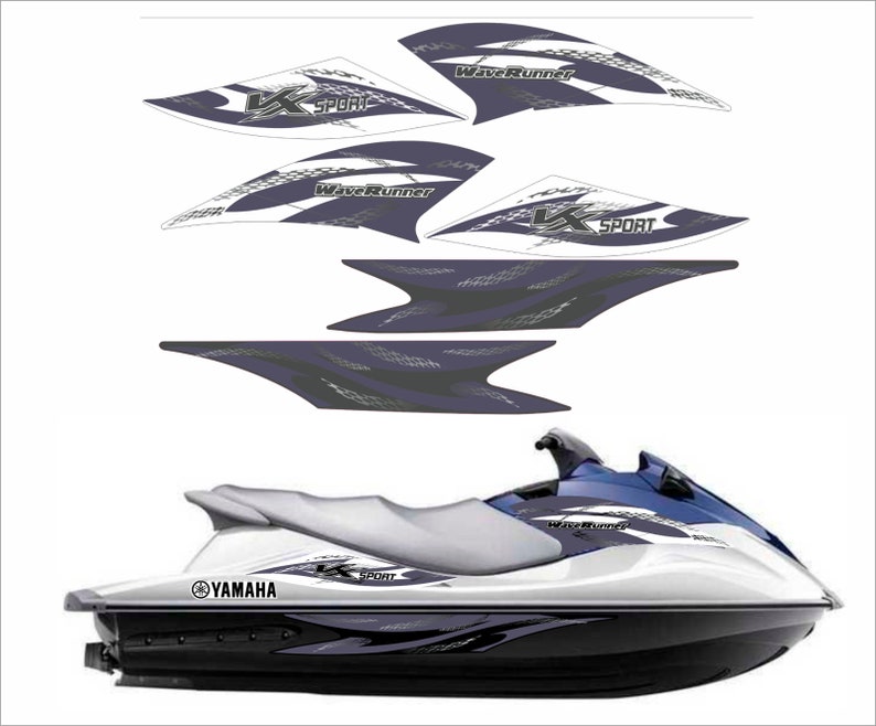 YAMAHA WAVERUNNER VX Sport 2013 Graphics / Decal / Sticker Kit Blue - Etsy