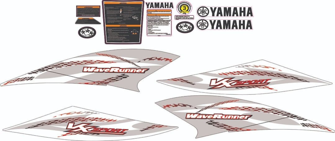 YAMAHA WAVERUNNER VX Sport 2014-2016 (grey) Graphics/ Decal / Sticker ...
