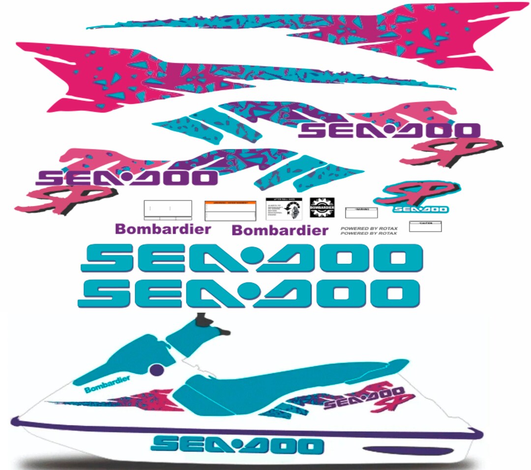 Seadoo SP 1995 Graphics / Decal / Sticker Kit - Etsy
