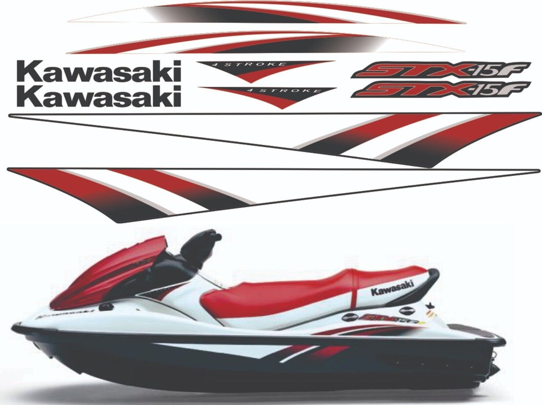 KAWASAKI STX 15 F 2004 Graphics / Decal / Sticker Kit Red - Etsy