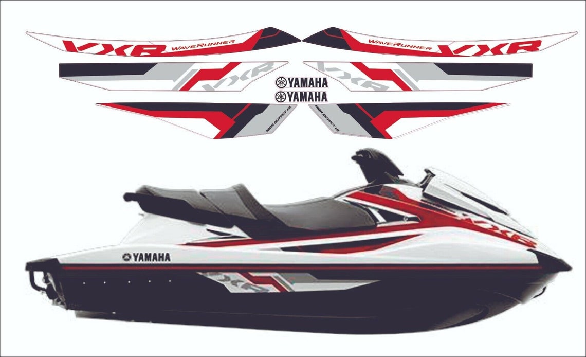 YAMAHA WAVERUNNER VXR 2016 Graphics / Decal / Sticker Kit Red - Etsy