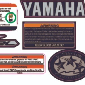YAMAHA WAVERUNNER VX Deluxe 2020 Ho 1.0 Graphics / Decal / Sticker Kit ...