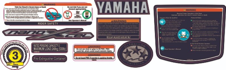 YAMAHA WAVERUNNER VX Deluxe 2020 Ho 1.0 Graphics / Decal / Sticker Kit ...