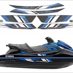 YAMAHA WAVERUNNER VXR Blue Limited 2018 Graphics / Decal / Sticker Kit ...