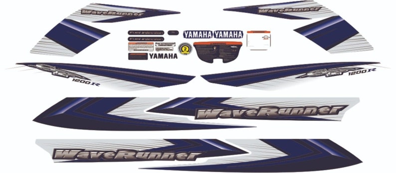 YAMAHA WAVERUNNER GP 1200 R 2003 Graphics / Decal / Sticker Kit Custom ...