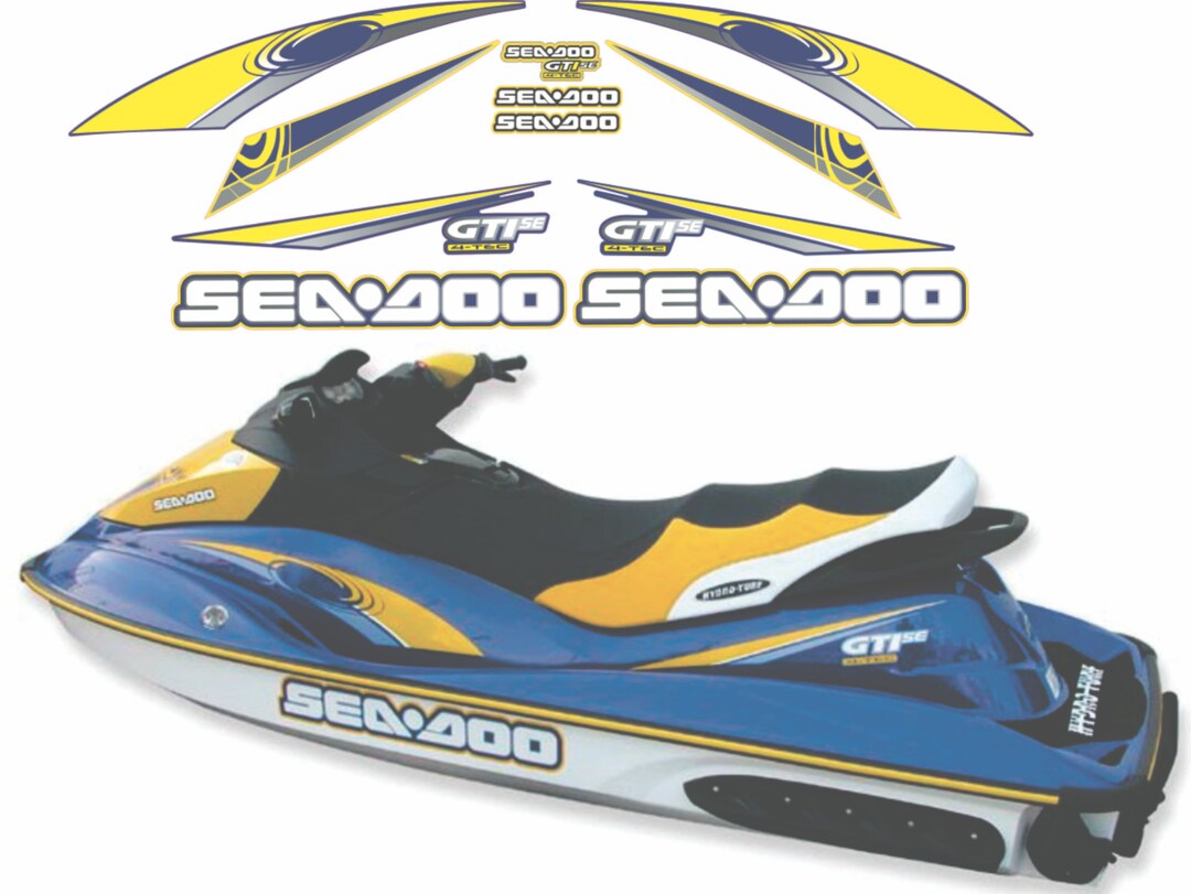 Seadoo GTI SE 2006 Blue Graphics / Decal / Sticker Kit - Etsy