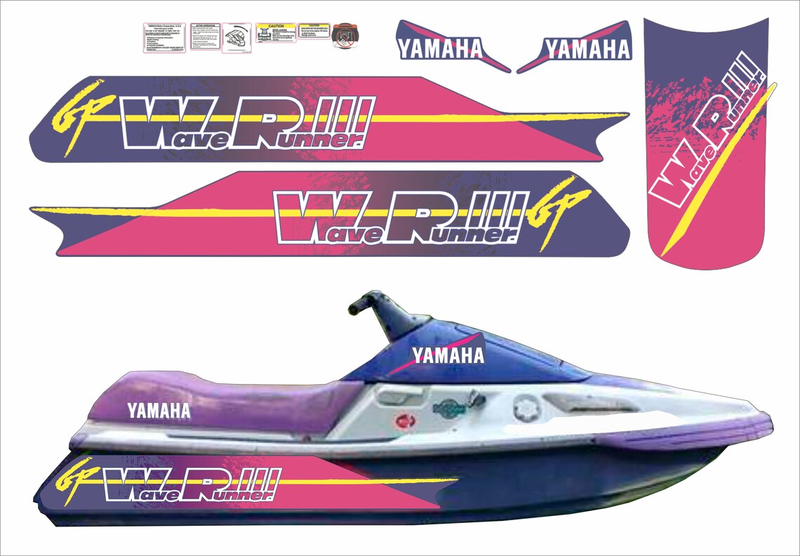 Waverunner 3 GP 1994 Graphics / Decal / Sticker Kit - Etsy