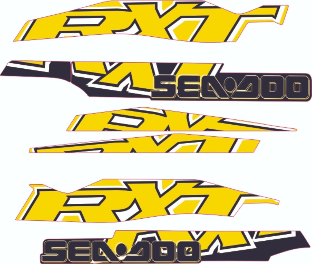 SEADOO RXT 215 2007 Graphics / Decal / Sticker Kit YELLOW - Etsy