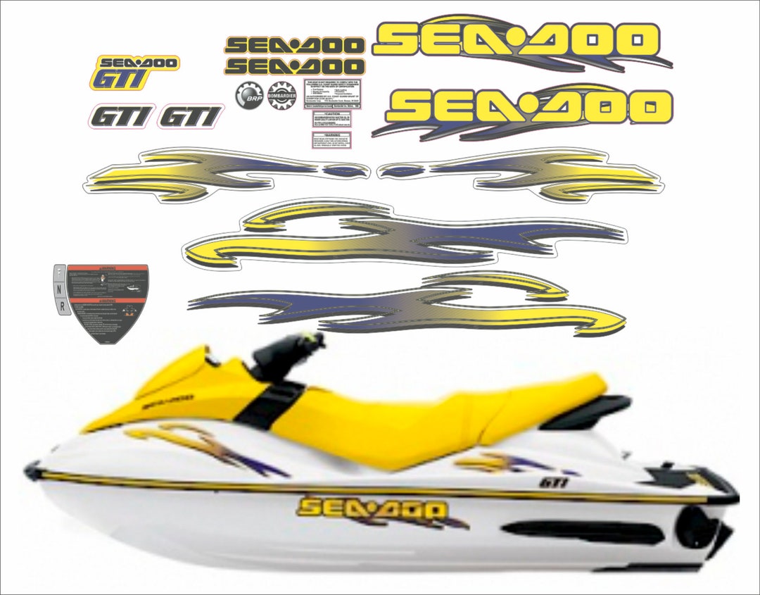 Seadoo GTI 2005 Graphics / Decal / Sticker Kit - Etsy